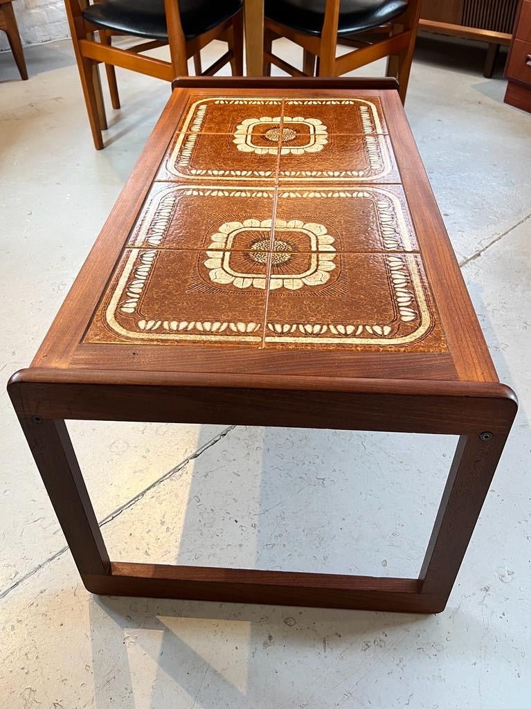 Vintage 1960s Danish Tile Top Coffee Table by Lost and Found Projects